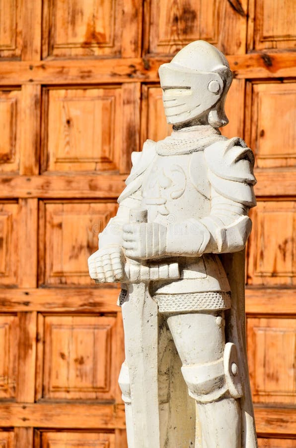 Statue of a Medieval Knight Stock Image - Image of rock, statue: 212627663