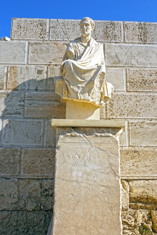Statue of Menander, Acropolis, Athens. GREECE Stock Photo - Image of ...