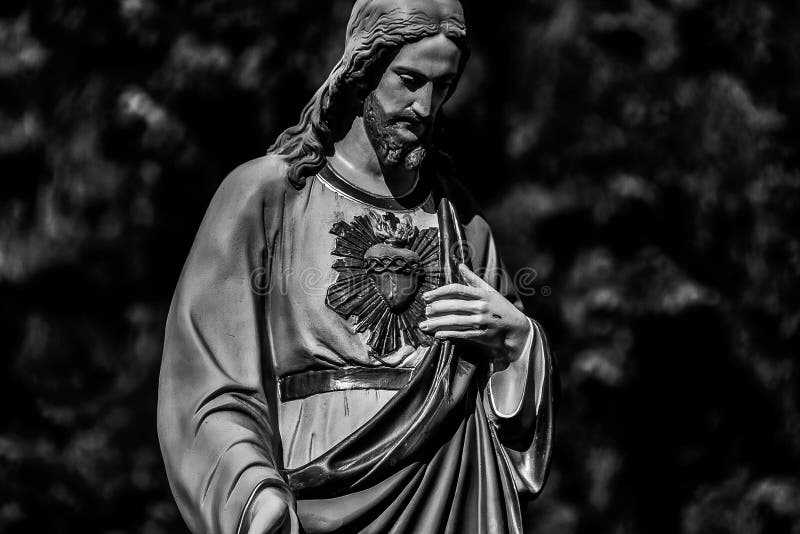 The Statue of the Merciful Jesus Christ Stock Image - Image of monument ...