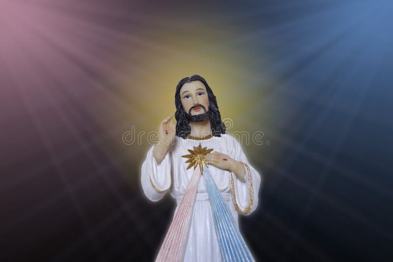 Statue of the Merciful Jesus Stock Image - Image of person, paradise ...