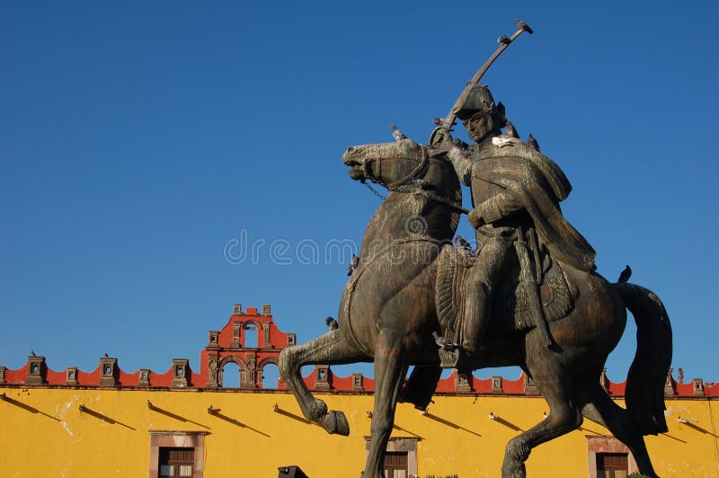 Statue of Mexican Hero stock image. Image of honor, allende - 8368259
