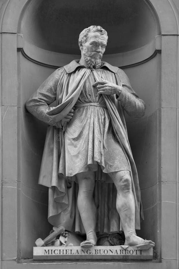 Statue of Michelangelo stock image. Image of landmark - 80328537