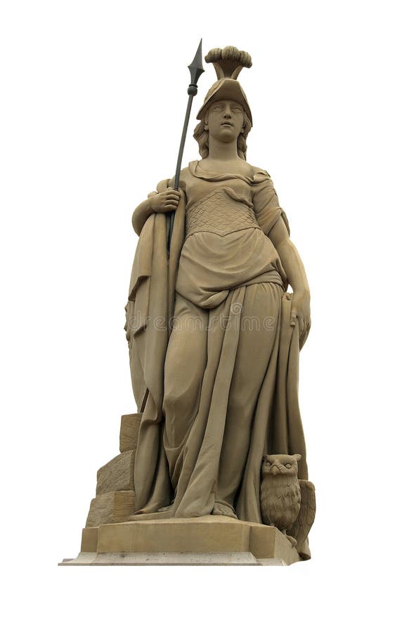 Statue of Minerva on the Old Bridge of Heidelberg Stock Photo - Image ...