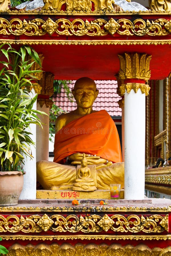 Statue of monk stock image. Image of golden, object, buddhism - 15101459