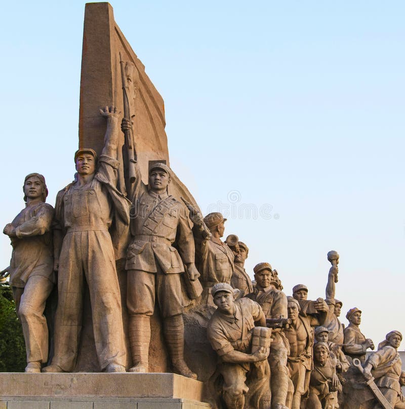 Statue of workers stock image. Image of chinese, tall - 2902749