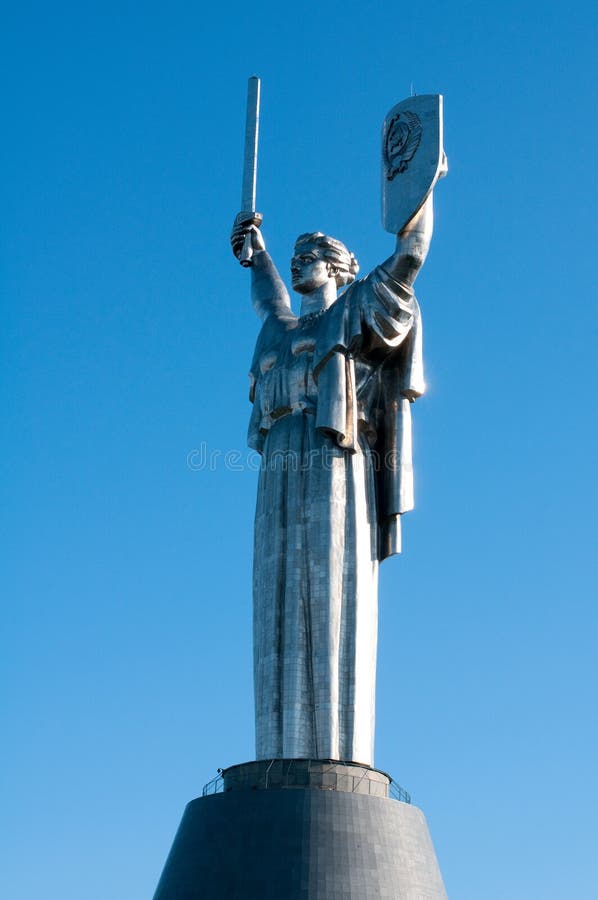 Motherland, Soviet Monument, Kiev, Ukraine Stock Photo - Image of stone ...