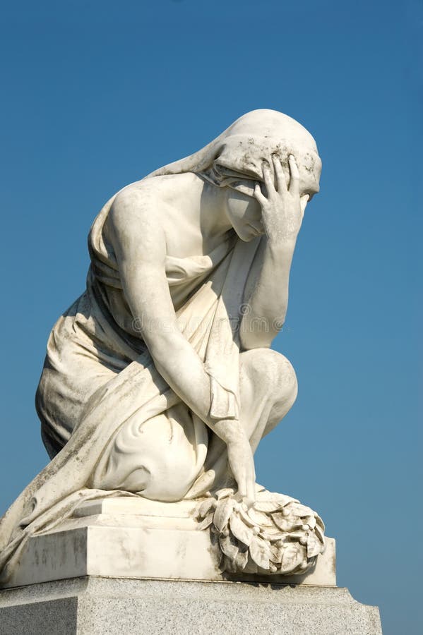 Statue of Mourning Woman stock image. Image of arts, devoted - 8191467