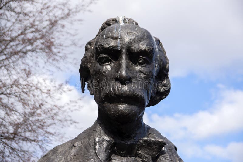 Statue Multatuli at Amsterdam the Netherlands 5-3-2021 Editorial Stock ...