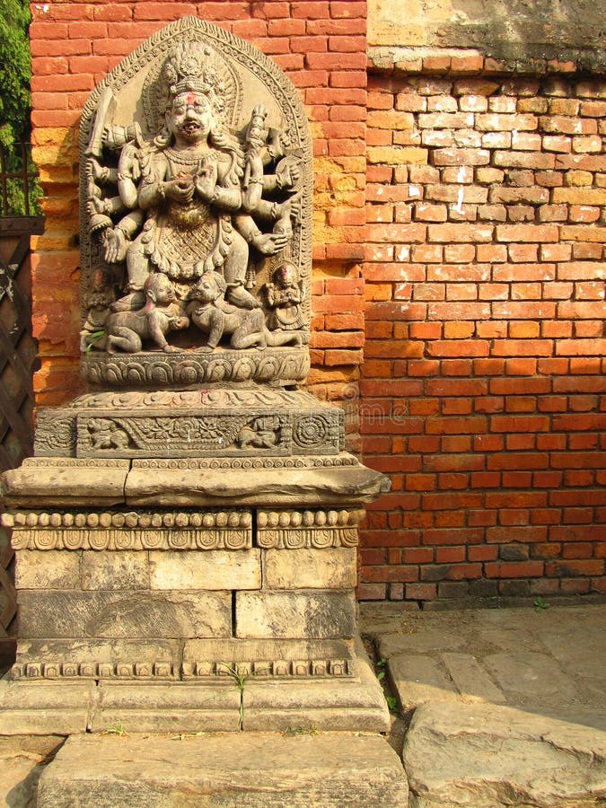 Statue of the Multi-armed, Spiteful Hindu God on the Square in K Stock ...