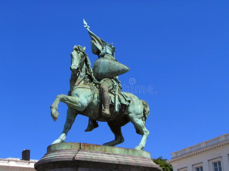 Statue of National Hero in Brussels Stock Image - Image of sculpture ...