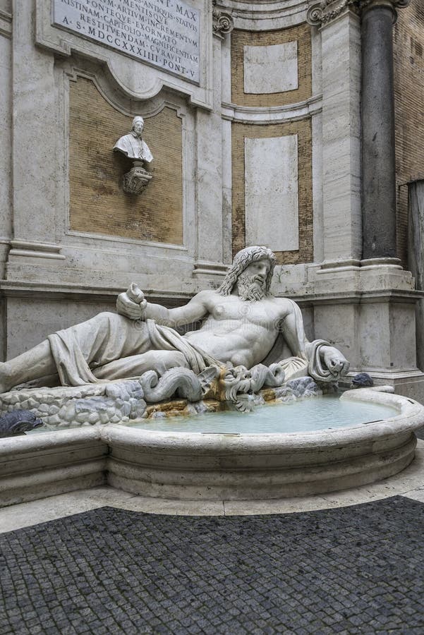 Statue of Neptune at Fountain, Rome, Italy Stock Photo - Image of greek ...