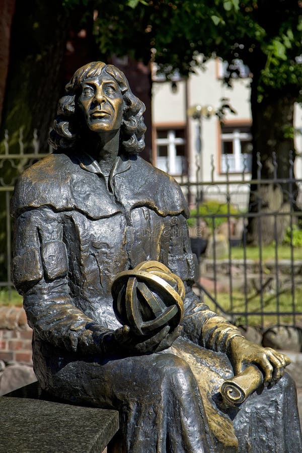 Statue of Nicolaus Copernicus in Olsztyn Stock Photo - Image of ...