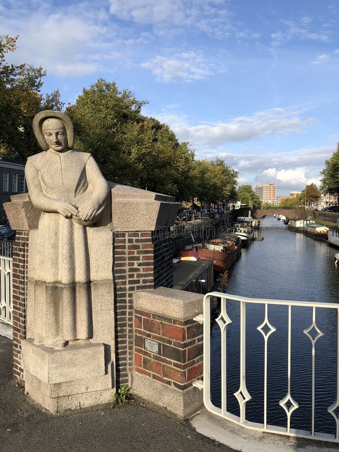 Statue at the Noorderhaven in Groningen Editorial Photo - Image of ...