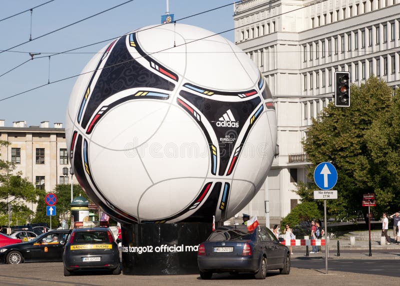 Statue of Official Euro 2012 Ball Tango 12 Editorial Image - Image of ...