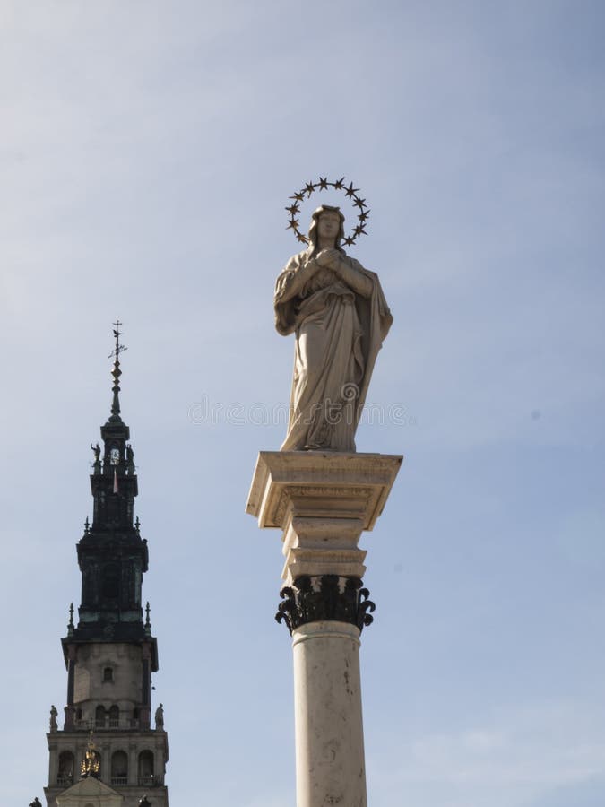 Statue of Our Lady of the Immaculate Conception in the Middle of Stock ...