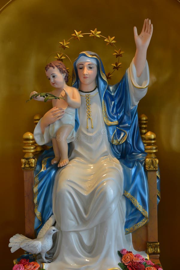 Our Lady of Peace stock photo. Image of lady, cross - 138512082