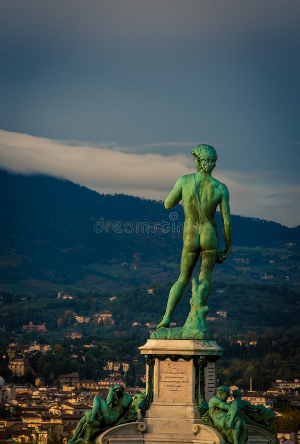 The Statue Overlooking the City Stock Image - Image of knight ...