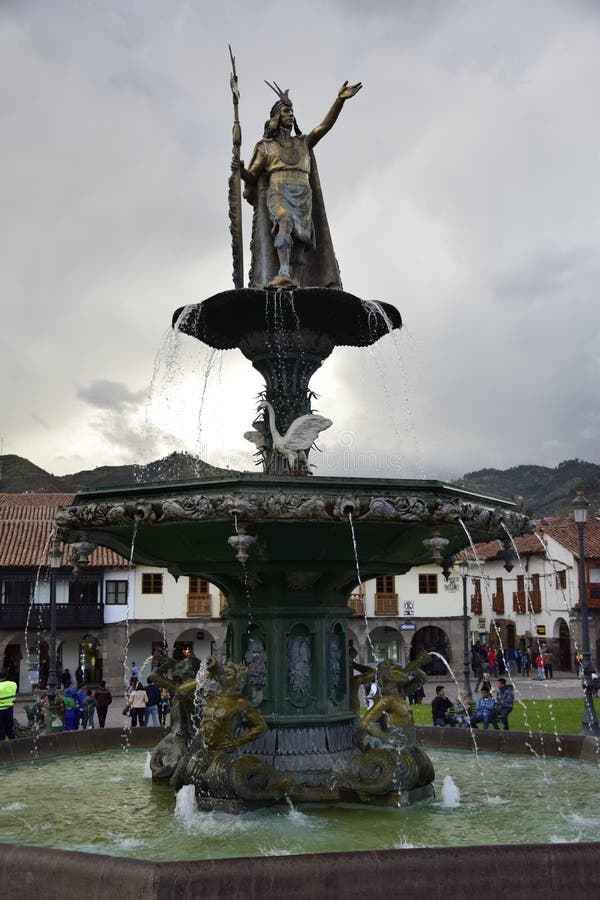 The Statue of Pachacuti on the Cathedral Basilica Square. Cusco ...
