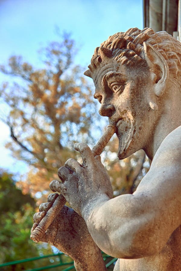 Statue of Pan stock photo. Image of statue, flute, satir - 27073568