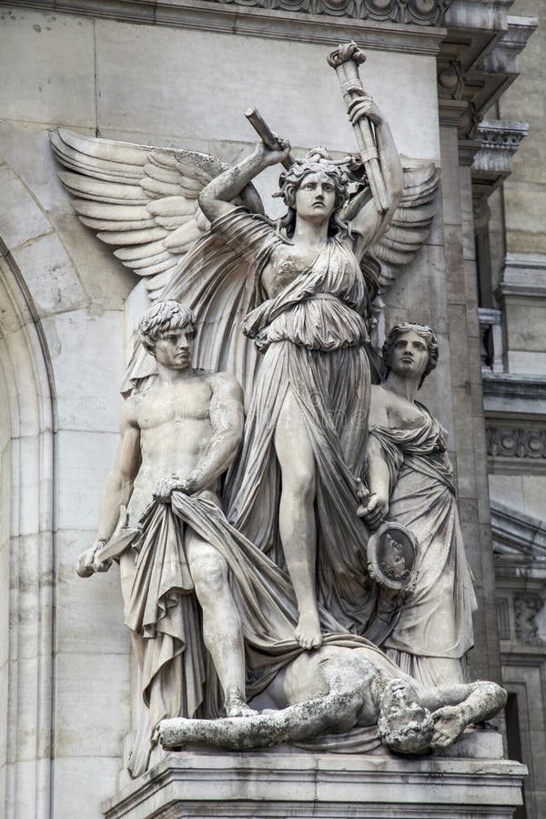 Statue on the Paris Opera stock photo. Image of national - 38179468