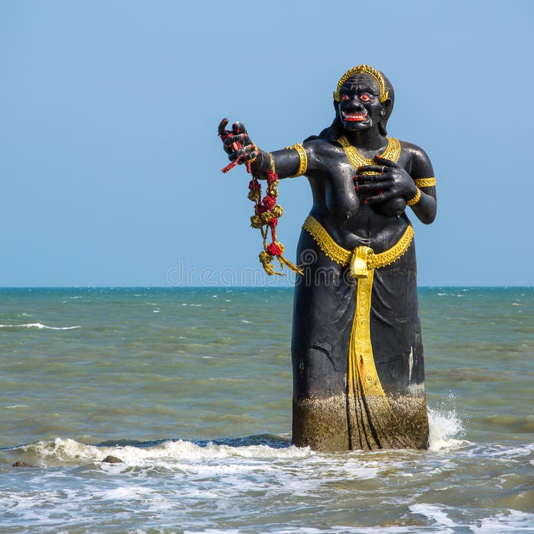 Statue of Pee Seua Samut stock image. Image of nature - 38400703