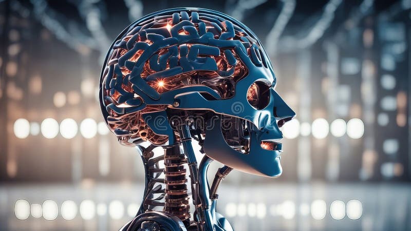 Human Brain Anatomy an Abstract Human Brain with Artificial ... Human Brain Anatomy an Abstract Human Brain with Artificial ...