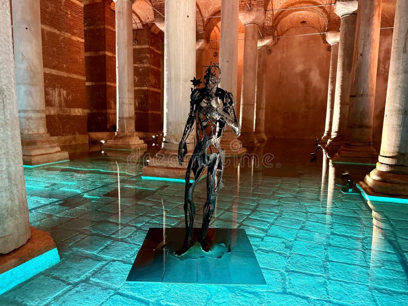 Restored Statue of the Honorary Monument of Menander Stock Image ...