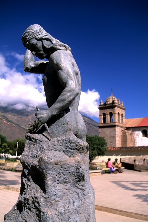 Statue- Peru stock photo. Image of mountains, diversity - 761662