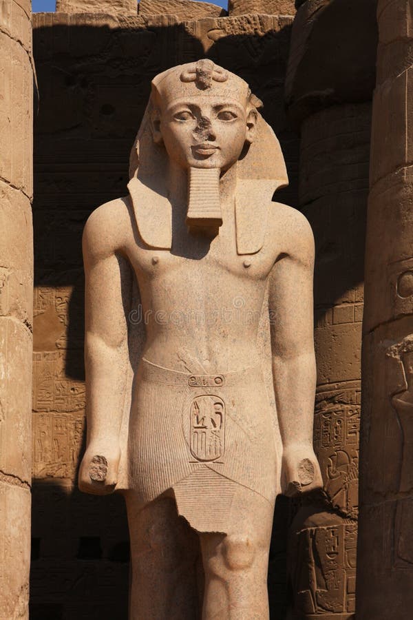Statue of Pharaoh in a Temple Near Luxor in Egypt Stock Photo - Image ...