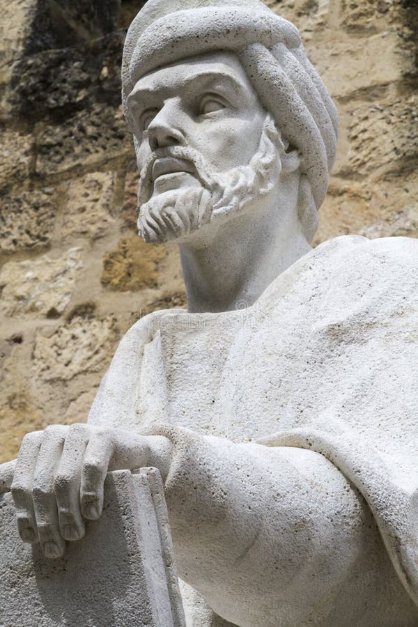 Statue of the Philosopher Averroes in Cordoba Stock Photo - Image of ...