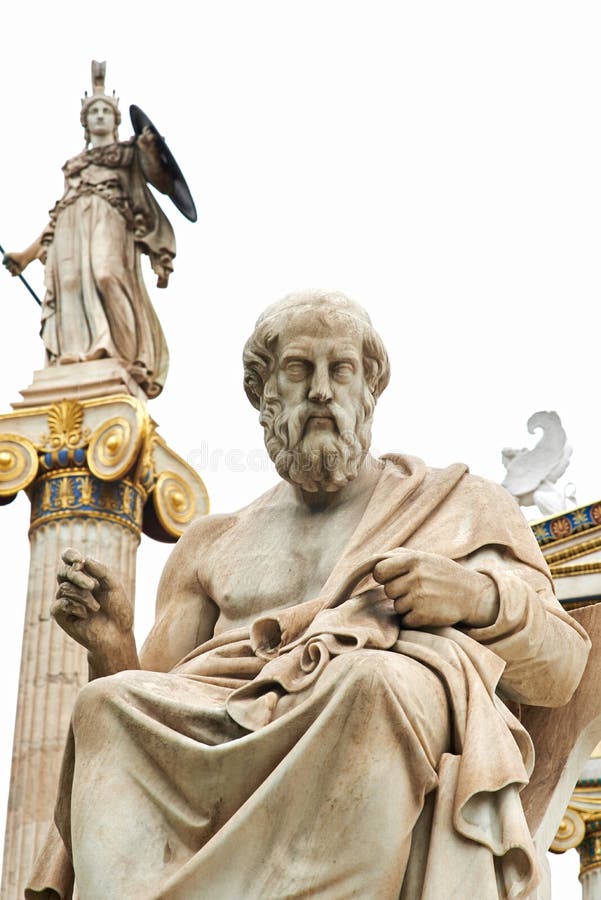 Statue of Plato in Athens. stock image. Image of view - 85412861