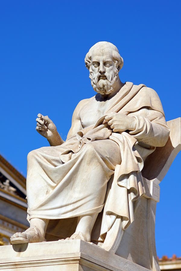 Statue of Plato in Front of the University of Athens Stock Photo ... Statue of Plato in Front of the University of Athens Stock Photo ...
