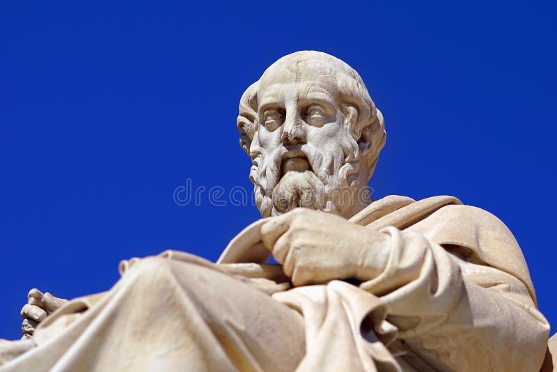 Statue of Plato in Front of the University of Athens Stock Photo ...