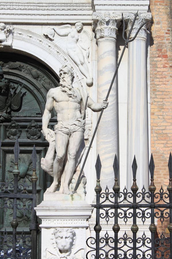 Statue of Poseidon in Venice, Italy Stock Image - Image of sculpture ...