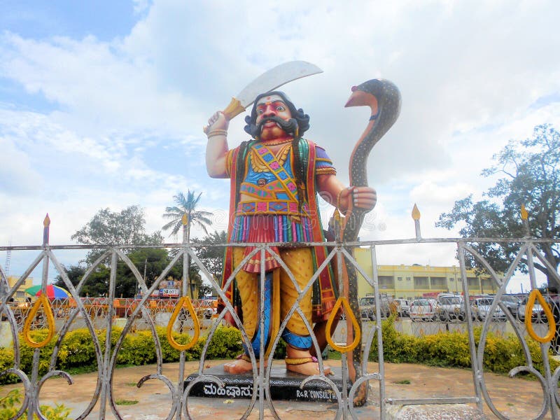 The Statue of a Powerful Devil Stock Image - Image of abotanical, india ...
