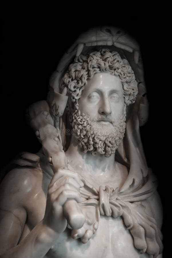 A Statue of Powerful Hercules, Closeup, Rome, Italy Stock Image - Image ...