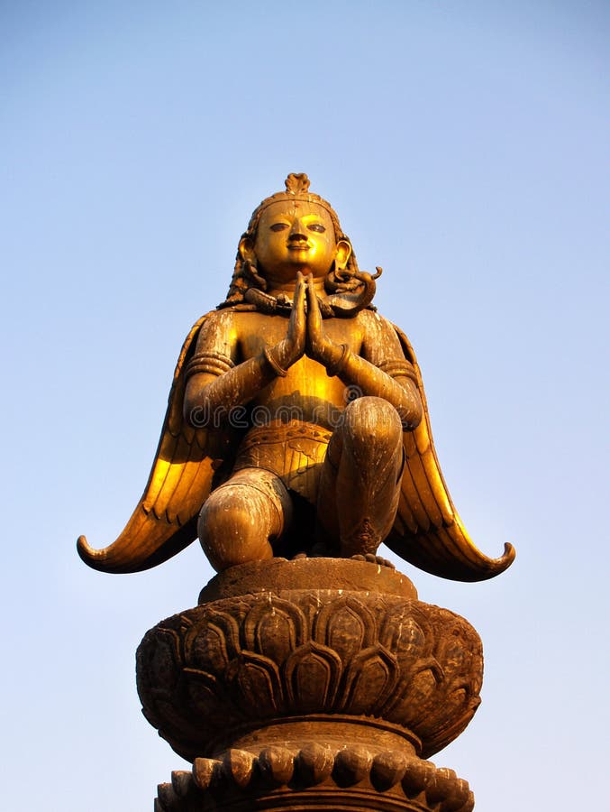 Statue in prayer stock image. Image of nepal, hindu, kathmandu - 7392747