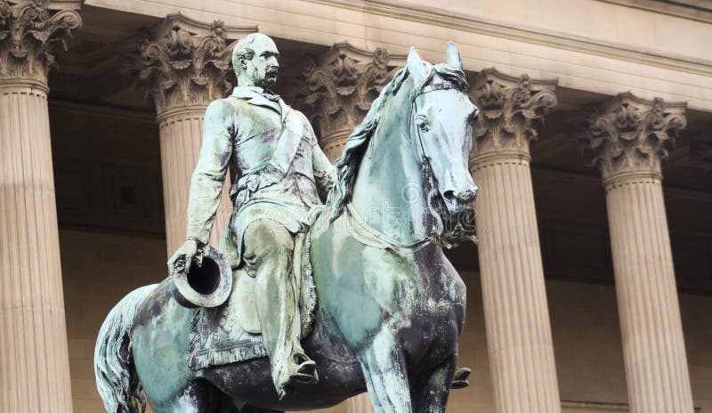 A Statue of Prince Albert Outside St. George S Hall Stock Photo - Image ...