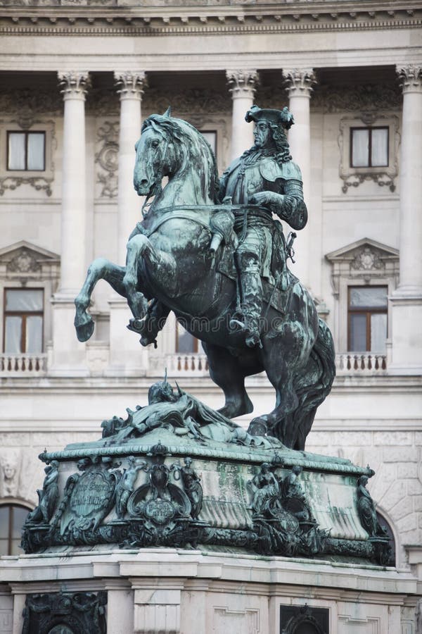 Statue of Prince Eugene of Savoy in Vienna Stock Photo - Image of ...