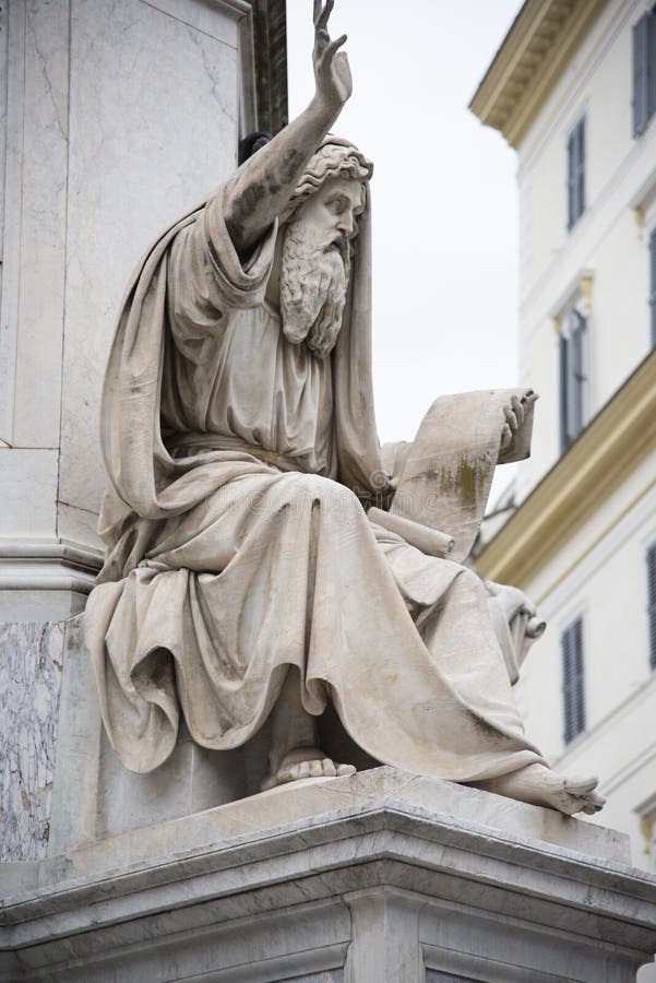 The Statue of the Prophet Ezekiel Stock Photo - Image of immaculate ...