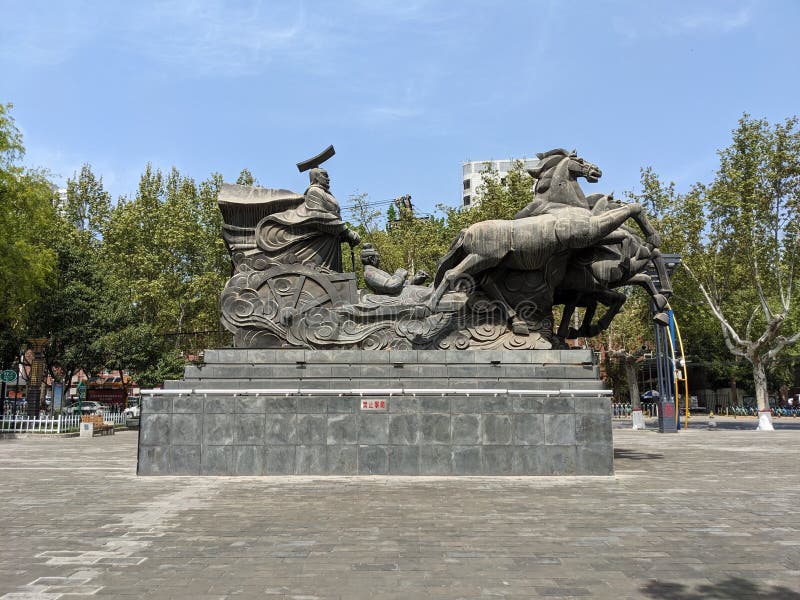 Statue of Qin Shi Huang stock photo. Image of statue - 275076598