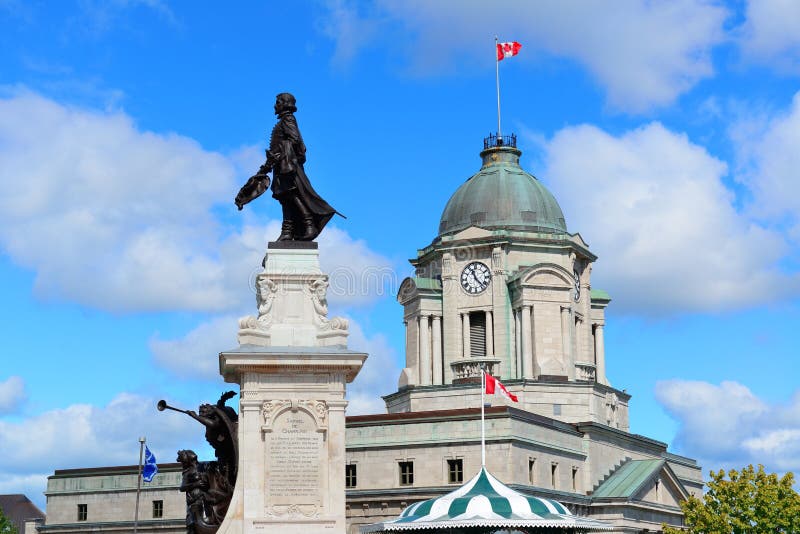 Statue in Quebec City stock image. Image of ancient, building - 39677091