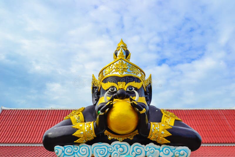Statue of Rahu and India God Stock Image - Image of moon, redeem: 26266629