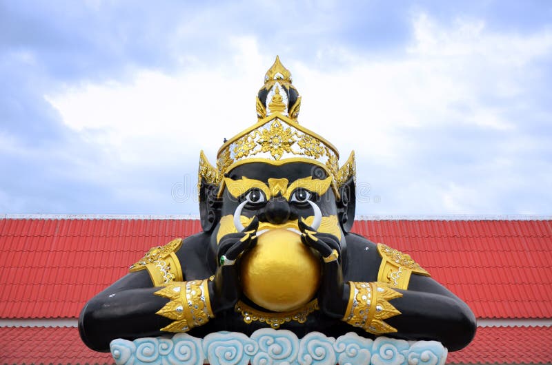 Statue of Rahu and India God Stock Image - Image of moon, redeem: 26266629