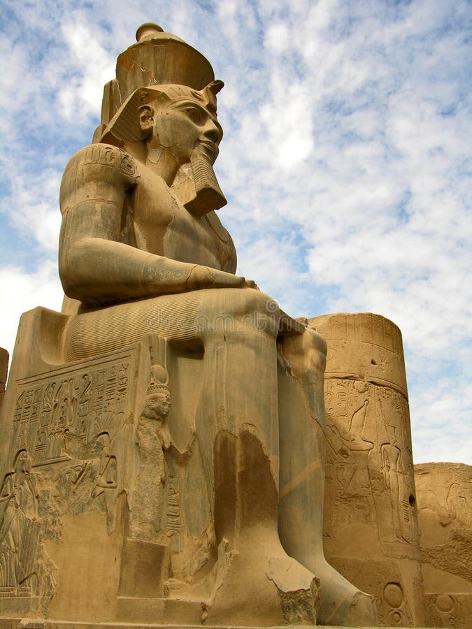 Monumental Statue of the Great Egyptian Pharaoh Ramses II Stock Image ...