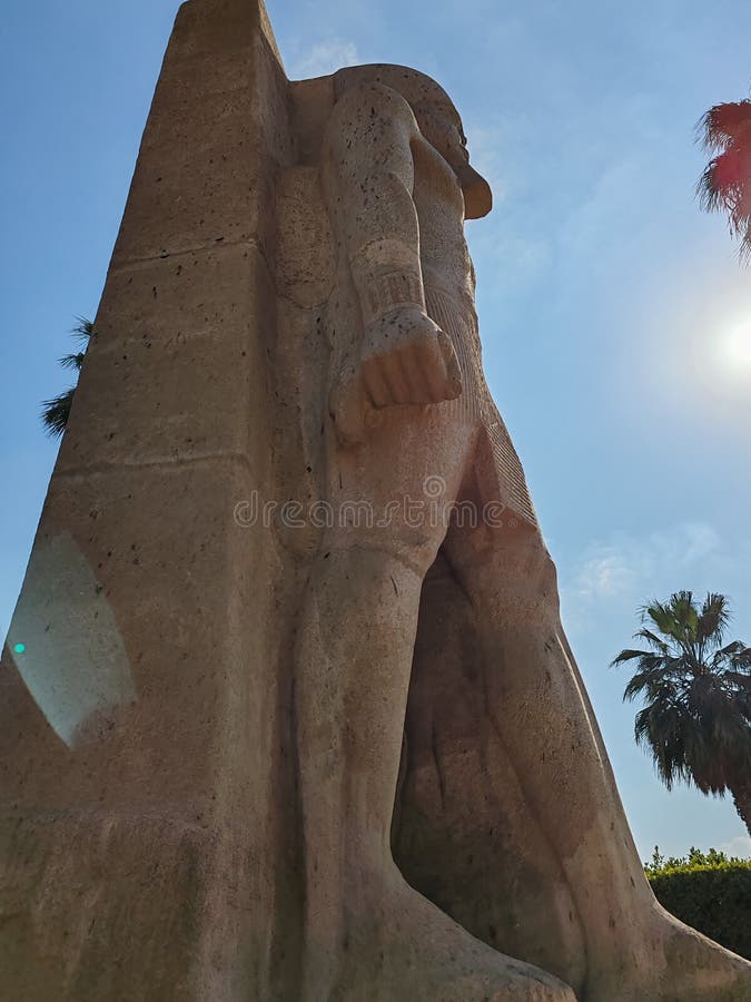 Statue of Ramses II. Memphis Stock Photo - Image of arch, monument ...