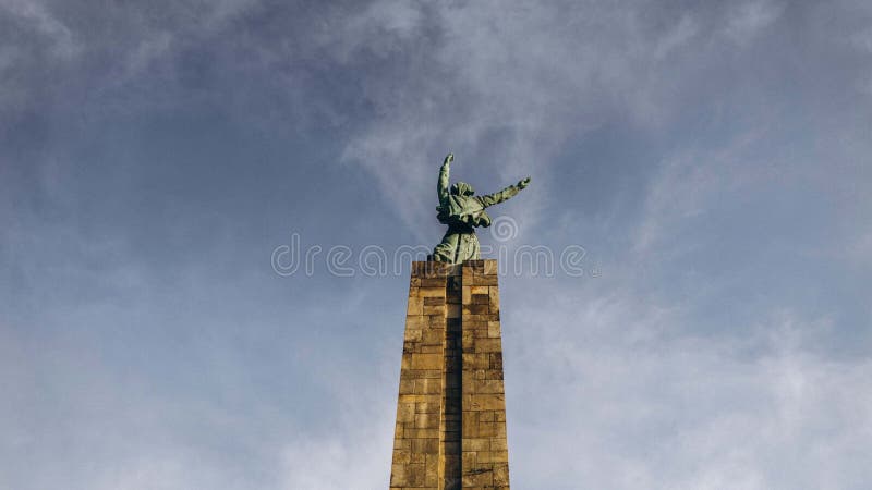 Statue Reaching Towards the Sky. Stock Illustration - Illustration of ...