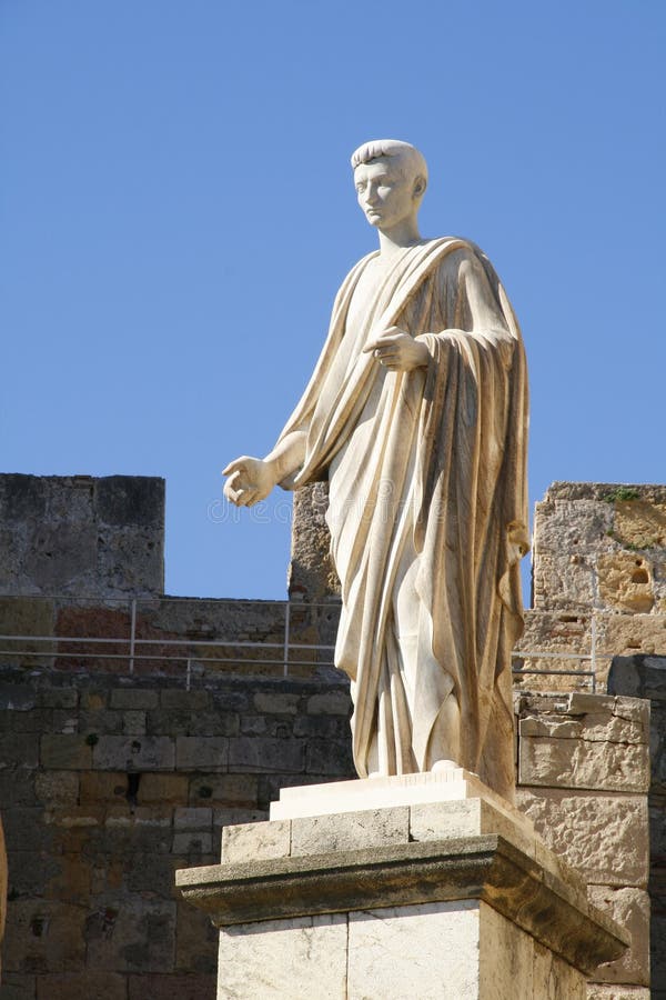 Statue of a Roman Consul in Tarragona, Spain Stock Photo - Image of ...