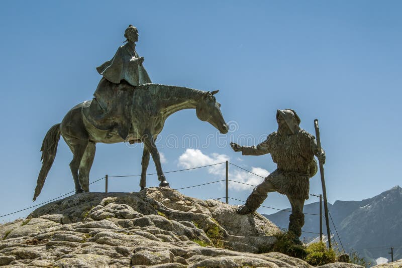 Statue of Saint Gotthard stock photo. Image of clouds - 37754698