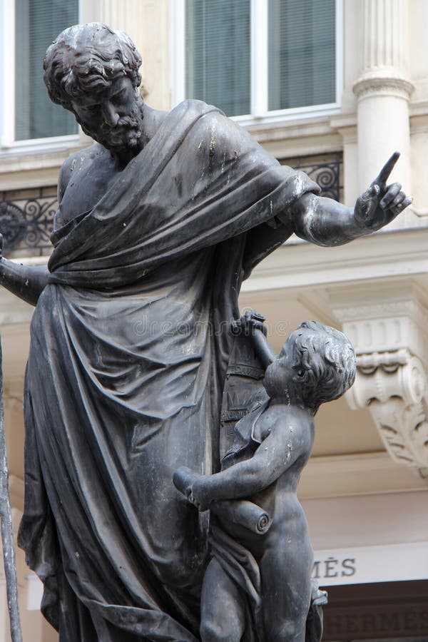 Statue of Saint Joseph at Graben in Vienna - Austria Editorial Stock ...